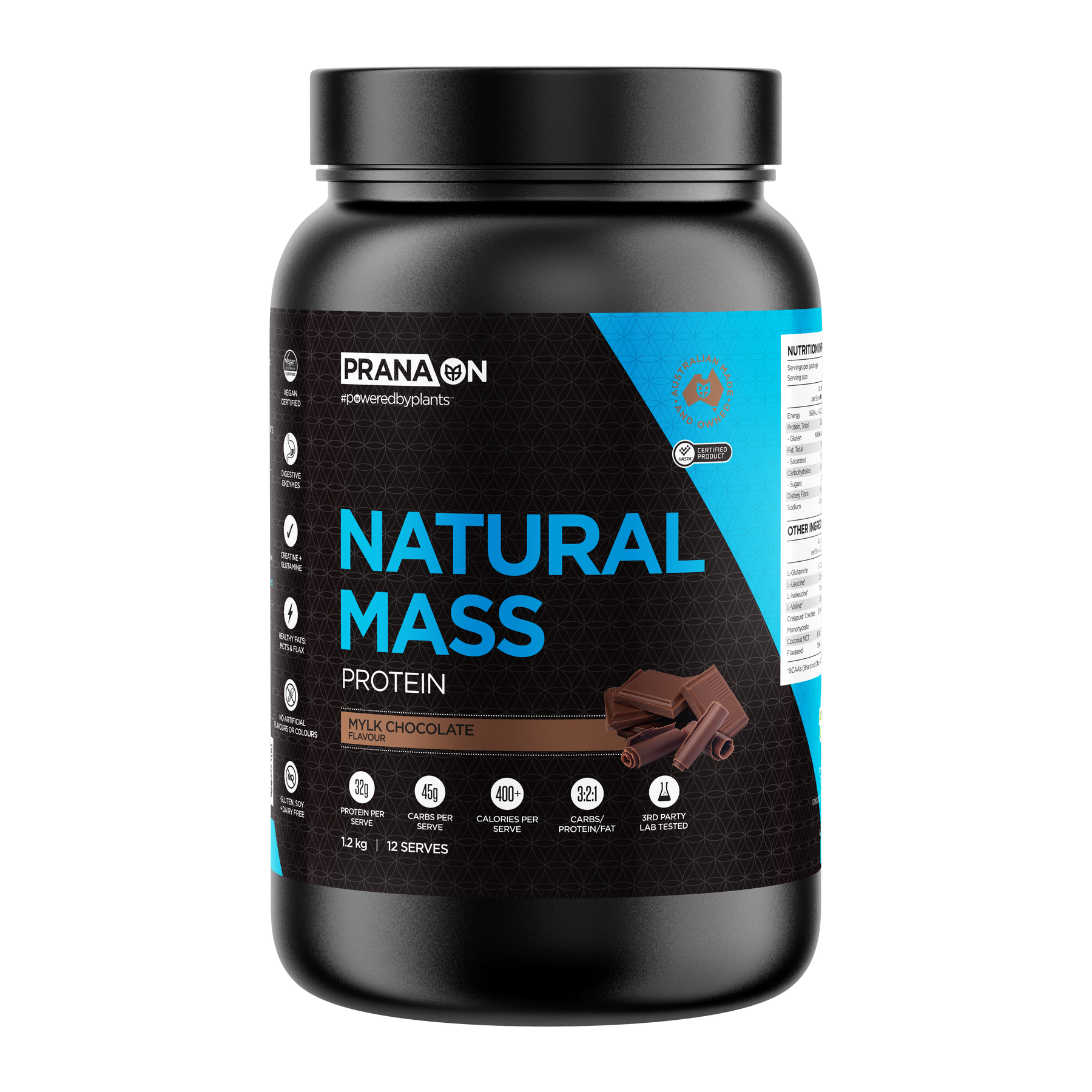 Natural Protein Mass - Plant-Based Mass Gainer by PranaOn